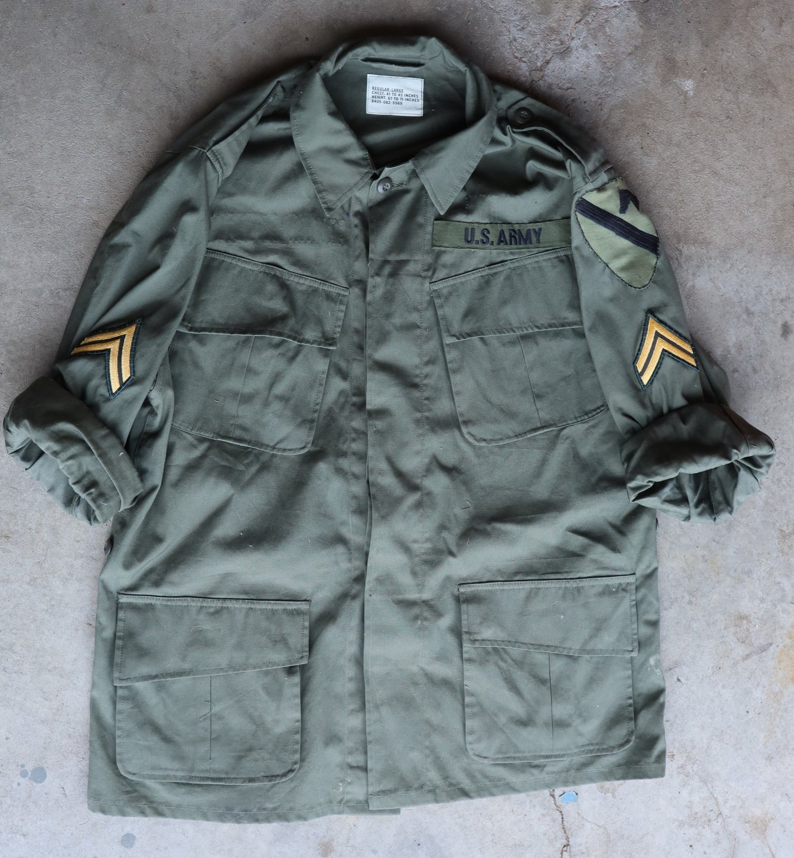 U.S. Vietnam War 2nd Pattern Jungle Fatigue Top. Reproduction with Pat ...