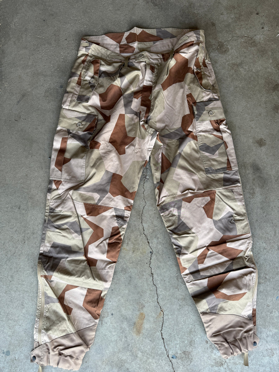 Swedish M90 Desert Camo Pants, Size 42" Waist, 32" Inseam – Mike's ...