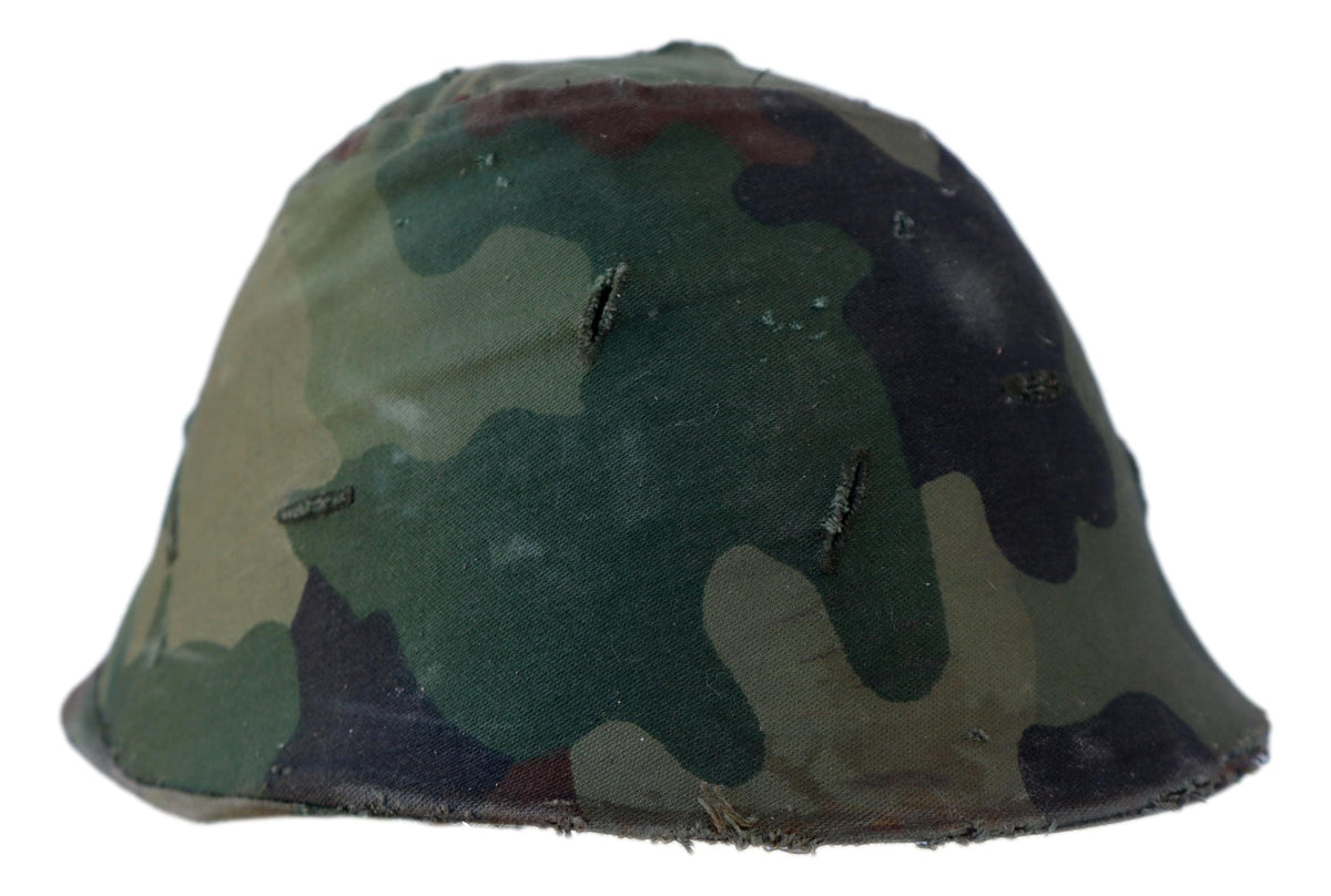 Yugoslavian M59 Steel Helmet with M93 Camouflage Cover - Used – Mike's ...